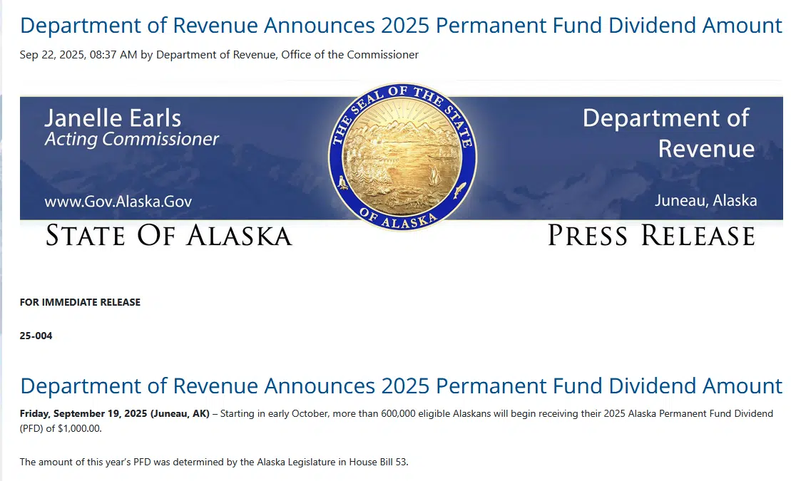 2026 Alaska PFD: Announcement, Amount, and News
